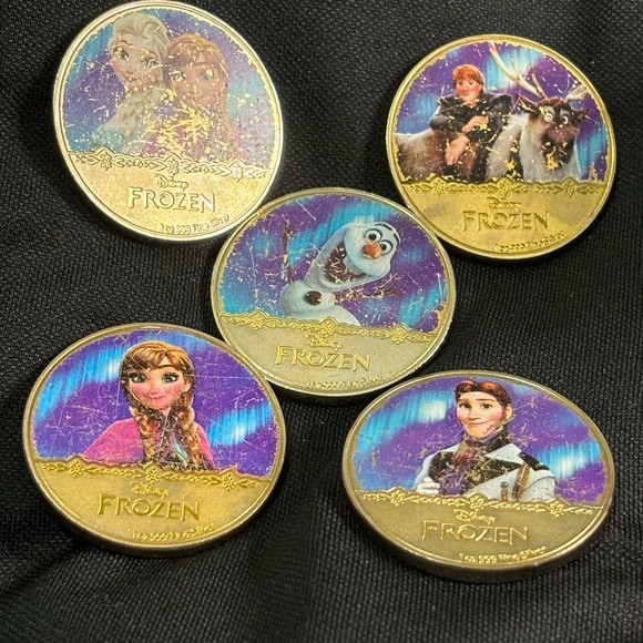 Disney | Other | Disney Frozen Character Coins With Gold And Blue ...